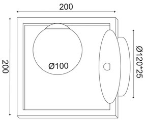 ACA DECOR Nástěnné svítidlo QUADRO Avangarde, 1xG9, IP20