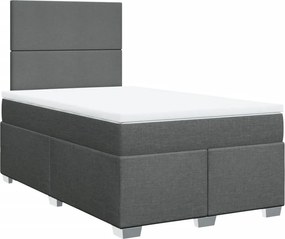 Box spring postel s matrací tmavě šedá 120x200 cm textil 3290449