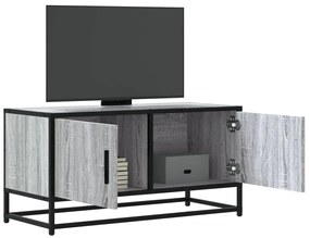 TV skříňka šedá sonoma 80 x 34,5 x 40 cm kompozitní dřevo a kov