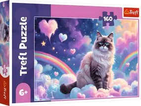 TREFL Puzzle Kočka domácí / 160 dílků / 41 x 27,8 cm / věk 6+