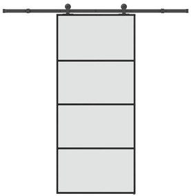 Posuvné dveře s kováním 90x205 cm ESG sklo a hliník 3332872