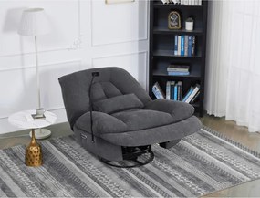 Polohovací křeslo šedé, elektrické TV-7089 GREY2