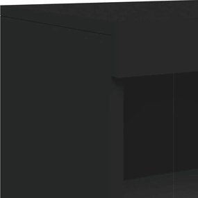 vidaXL Odkládací skříňka s LED osvětlením kompozitní dřevo [836624] Barva: šedá sonoma