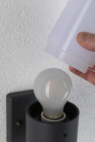 P 94648 Venkovní nástěnné svítidlo Tubs pohybové čidlo IP44 kruhové 105x130mm max. 15W 230V šedá mat kov/umělá hmota - PAULMANN