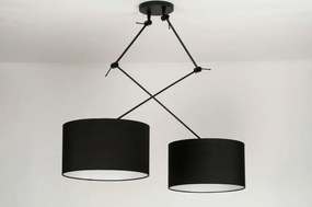 Závěsné designové černé svítidlo nad stůl Snap Light Duo Black and Black