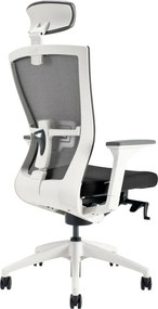 Office Pro Kancelářské křeslo na kolečkách MERENS WHITE SP – s područkami a opěrkou hlavy Černá BI 201