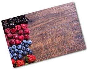 Wallmuralia Kuchyňská deska velká skleněná Lesní ovoce 80x52 cm