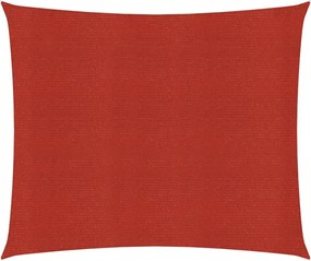 vidaXL Plachta proti slunci 160 g/m² čtverec 4,5 x 4,5 m HDPE [311167] Barva: Červená