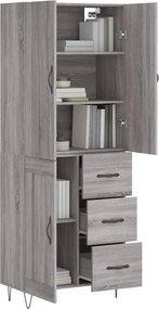 Skříň highboard šedá sonoma 69,5 x 34 x 180 cm kompozitní dřevo 3198111