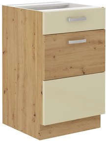 Kuchyňská skříňka Artisan 50 D 1F 1S Barva dvířek krém lesk