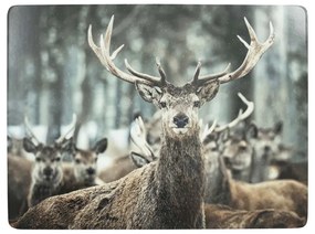 4ks pevné korkové prostírání jelen v zimě - 30*40*0,4cm