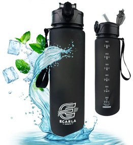 Flamenco Mystique Matná sportovní láhev na vodu 750ml černá ECARLA SPORTS BD48 pro fitness a outdoor aktivity