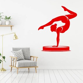 Živá Zeď Samolepka na zeď Moderní gymnastika Barva: černá