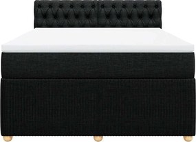 Box spring postel s matrací černá 140 x 190 cm textil 3289760
