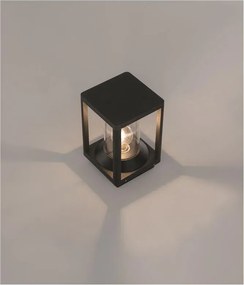 NV 9193102 Venkovní sloupkové svítidlo LOEVE antracitový hliník a čirý akryl E27 1x12W 220-240V IIP65 bez žárovky - NOVA LUCE