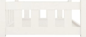vidaXL Pelíšek pro psy 95,5 x 65,5 x 28 cm masivní borovice [833256] Barva: Bílá