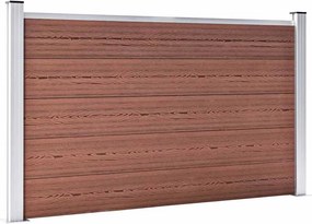 Zahradní plot WPC 699 x 106 cm hnědý 3053245