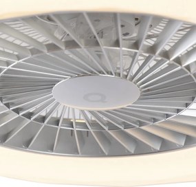 Stropní ventilátor stříbrný s hvězdným efektem 59 cm vč. LED stmívatelný s dálkovým ovládáním - Clima