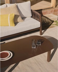 Hnědý/béžový zahradní lounge set z masivu akácie pro 5 osob Aleria – Kave Home