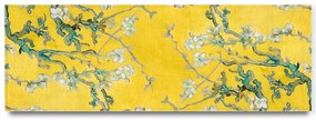 Lenbutik Lněný běhoun na stůl Vincent Van Gogh Mandlový květ / Almond Blossom-verze žlutá Rozměry ubrusů: 142x50 cm