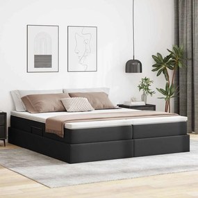Postel s úložným prostorem a matrací Černá 180 x 200 cm 3370341