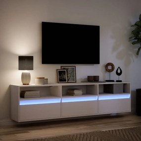 Nástěnná TV skříňka s LED bílá 180 x 31 x 45 cm 3307940
