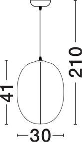 Bílé kovové závěsné svítidlo s textilním stínidlem ø 30 cm Pierida – Nova Luce