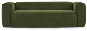 Dvoumístná pohovka blok 210 cm zelená manšestr MUZZA