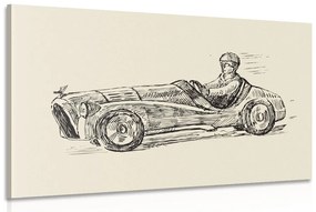 Obraz závodní auto v retro provedení Varianta: 90x60