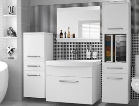 Koupelnový nábytek skříňky s umyvadlem a zrcadlem bílá matná  ROD PRIMO M 5/0/W/W/0/ZINC