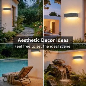 Brilagi -LED Venkovní nástěnné svítidlo DONNANI LED/12W/230V 30 cm antracit IP44