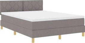 Postel s boxspringem s polštářem Taupe 140 x 190 cm textil 3338997