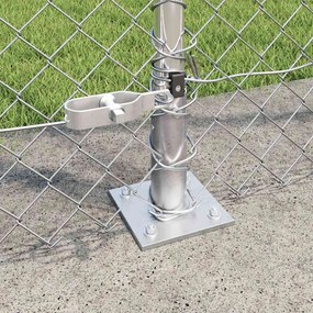 Zábradlí s betonovým základem 10 x 1,4 m Pozinkovaná ocel 3351287
