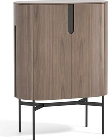 Komoda Silario 95 cm ořech/mramor
