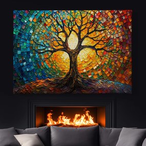 FeelHappy Obraz na plátně - Strom života Kaleidoskop přírody Velikost obrazu: 150 x 100 cm