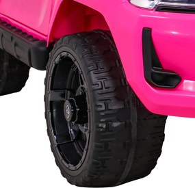 Ramiz Elektrické auto Toyota Hilux pro děti růžové + pohon 4x4 + dálkové ovládání