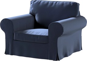 Potah na křeslo IKEA Ektorp barva tmavě modrá látka sametová