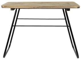 Dřevěno-kovový dekorační antik stolík na rostliny - 46*26*33 cm