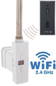 Hydronix Home Plus WiFi, D-profil, topná tyč 1200 W Barva topné tyče: Antracit matný grafit, Připojení topné tyče: Bez kabelu s mechanickým vypínačem