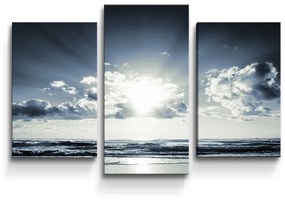 Sablio Obraz - 3-dílný Pohled na moře - 75x50 cm