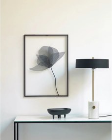 Bílo-černá stolní lampa s kovovým stínidlem (výška 53 cm) Phant – Kave Home