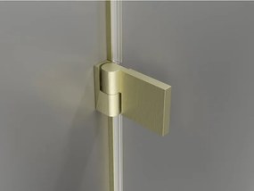 Mexen Lunar-B sprchové dveře otočné levé 65 cm, čiré, zlaté kartáčované - 832-065-000-55-00-L