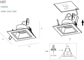 Maxlight H0080 HIT I Zápustné svítidlo, bílé