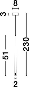 Závěsné LED svítidlo NOVA LUCE GIONO 3W 3000K 9601001