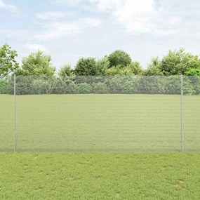 Svařovaná drátěná plotovina s tyčkami 10 x 1,4 m Stříbrná 3336333