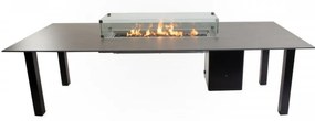 Jídelní stůl s ohništěm - VERDI  - šedý