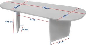 Designový konferenční stolek Nephrite 130 cm vzor ořech