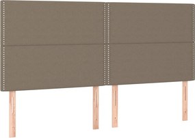 Box spring postel s matrací taupe 200x200 cm textil 3137105