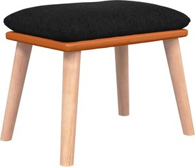 Podnožka černá 45x29,5x35 cm textil a umělá kůže 341452