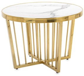 Zlatý stolek s mramorovou deskou 138585